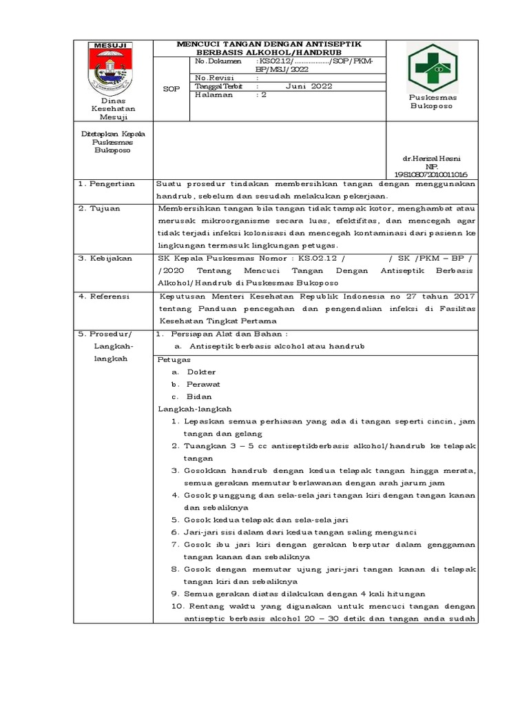 SOP Penggunaan Sabun Antiseptik | PDF SOP Penggunaan Sabun Antiseptik | PDF
