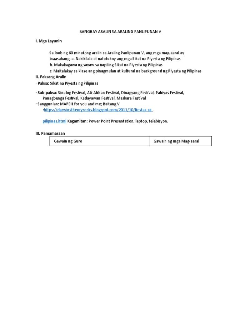 SSC Finals Lesson Plan | PDF