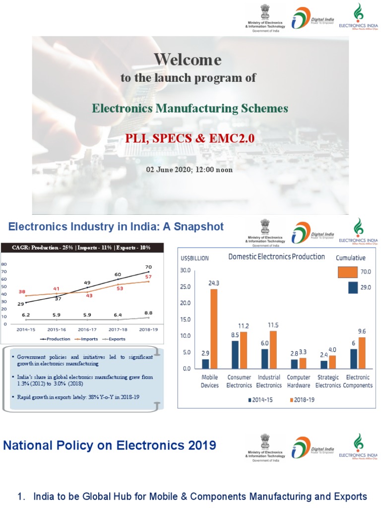 2020-06-02 MeitY Launch Presentation Final-V3 | PDF | Exports | Mobile ...