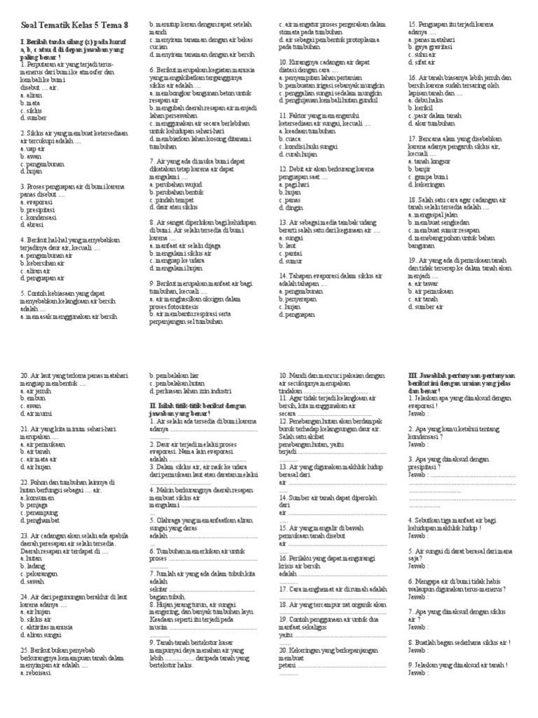 2 - IPA - Kelas 5 - Tema 8 | PDF