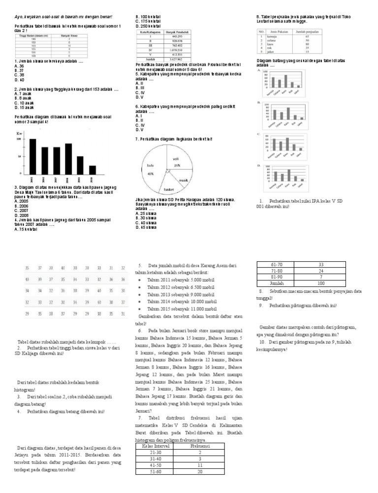 2 - MTK - Kelas 5 - Statistika 2 | PDF
