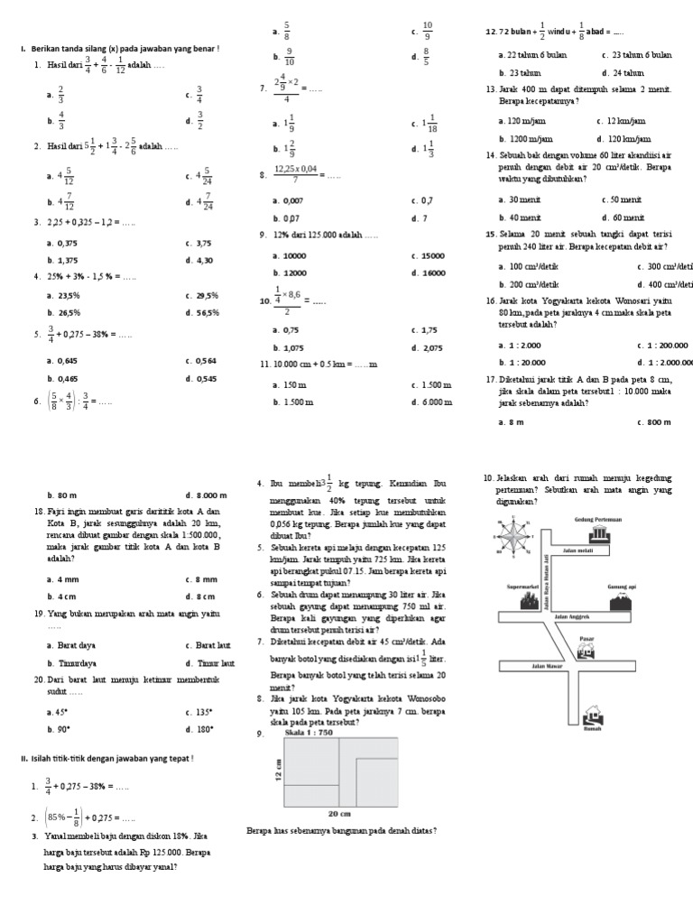Soal Pas MTK Kls 5 K-13 | PDF