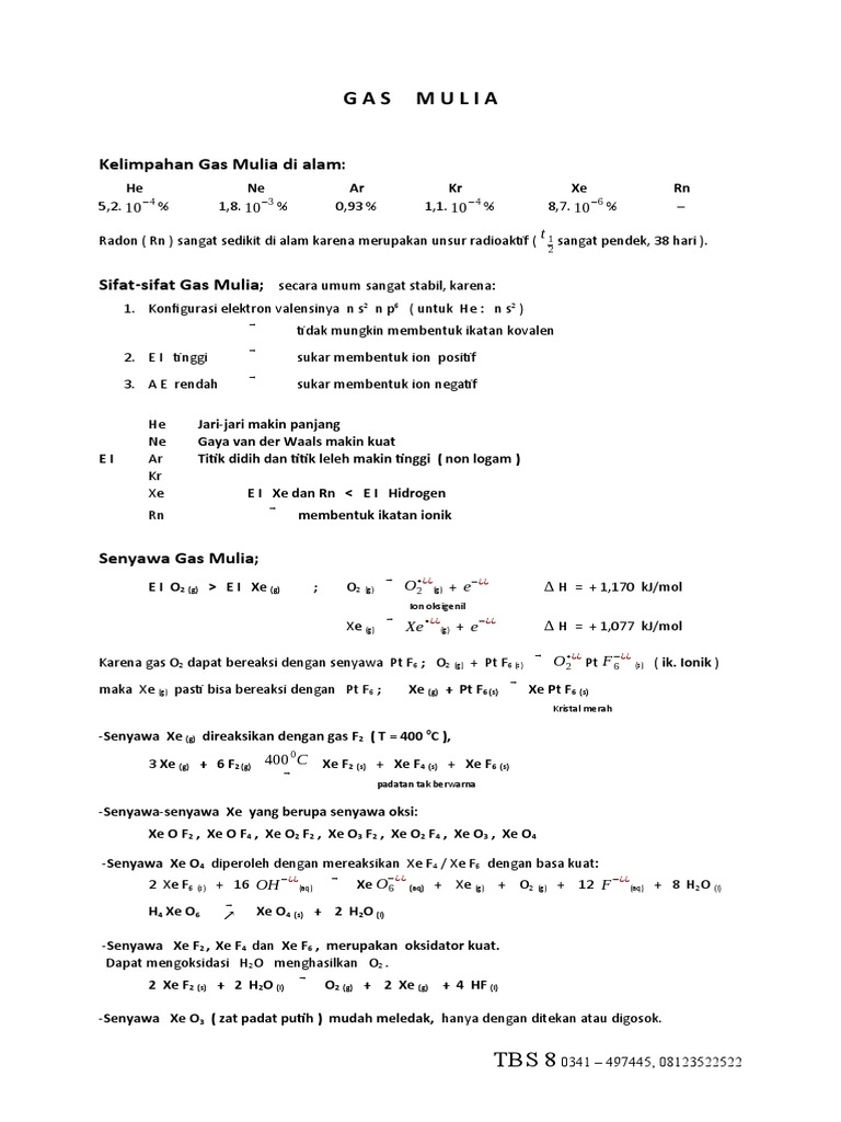 Kelimpahan Gas Mulia Di Alam | PDF