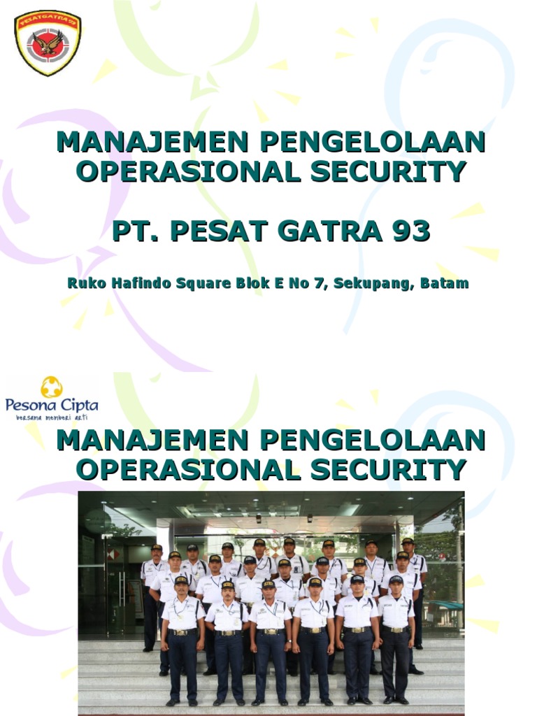 Manajemen Operasional Satpam PT Pesat Gatra | PDF