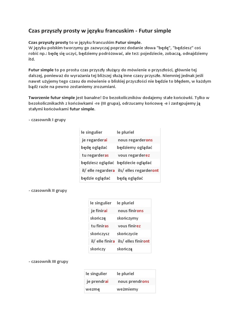 Futur Simple | PDF