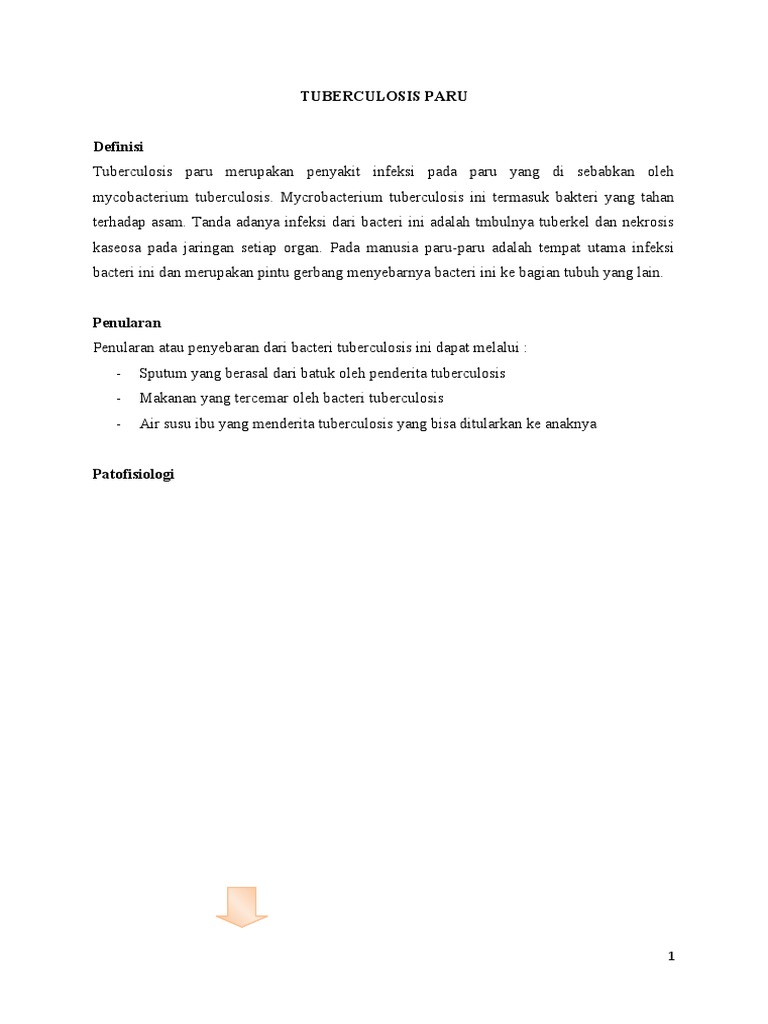 Tuberculosis Paru | PDF
