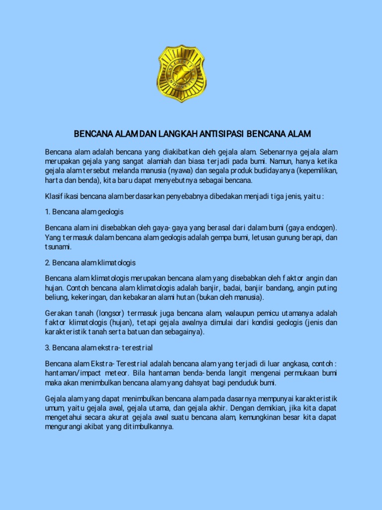 (Si) Bencana Alam | PDF