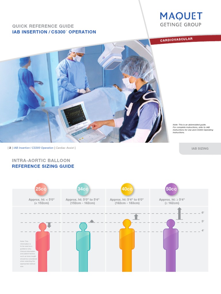 Quick Reference Guide IAB Insertion CS300 Operation EN | PDF | Blood ...