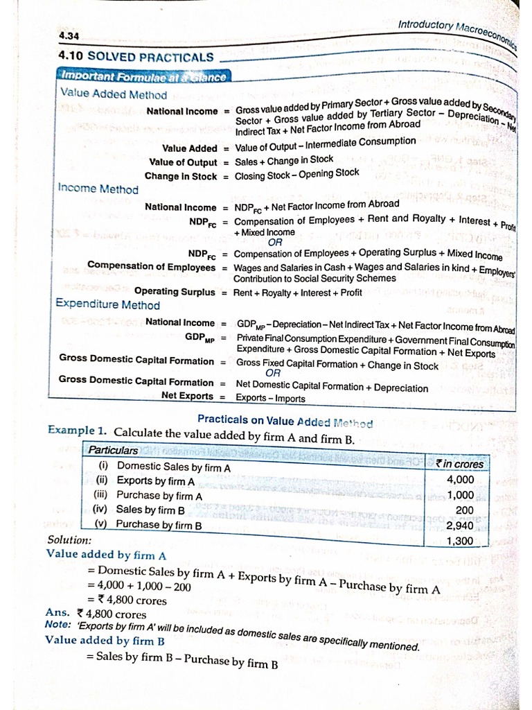 Solved and Unsolved Practicals National Income | PDF