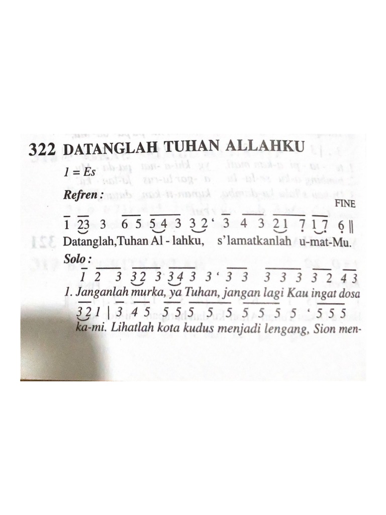 322 Datanglah Tuhan Allahku | PDF
