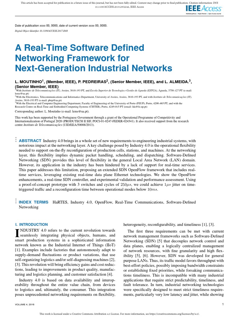 A Real-Time Software Defined Networking Framework | PDF | Computer Network | Quality Of Service