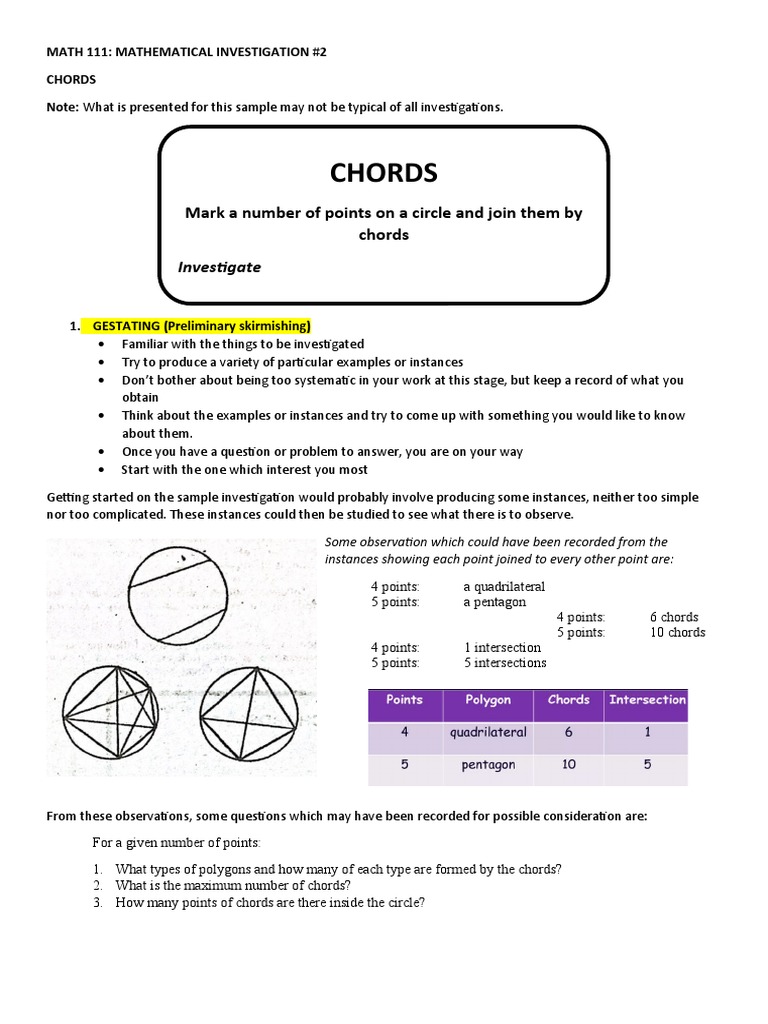MATHEMATICAL INVESTIGATION Activity 2 | PDF | Conjecture | Sampling ...
