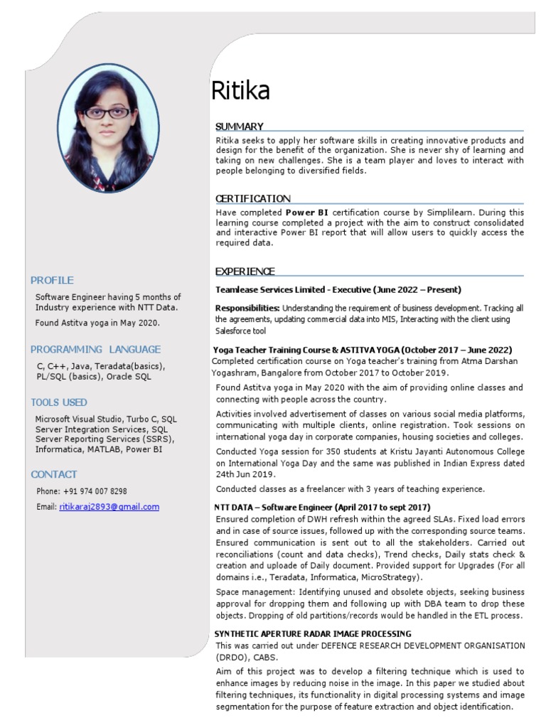 Ritika Job Resume | PDF