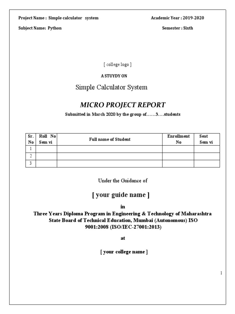 Simple Calculator System Python Pdf