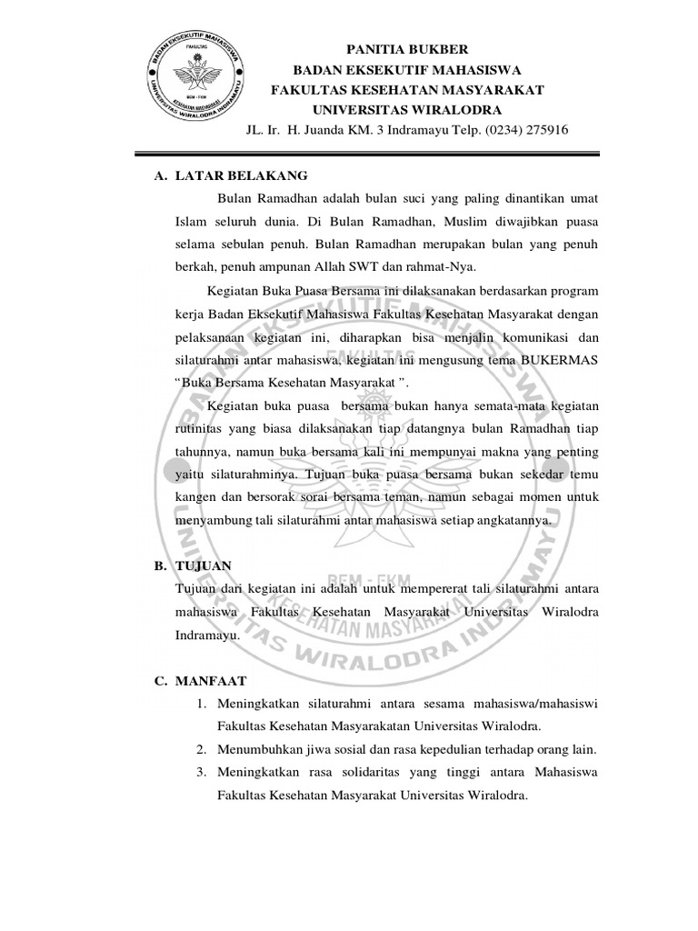 Proposal 2022 Bem Bukber | PDF