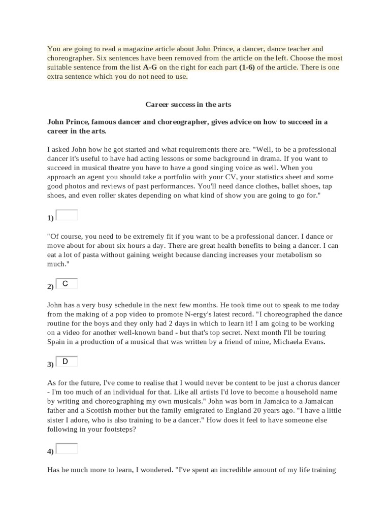 Reading and Use of English | PDF | Dances | Garlic