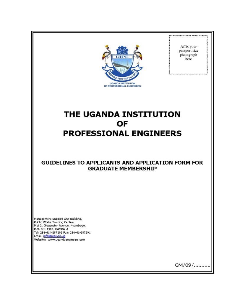 Uipe Graduate Membership Form | PDF | Diploma | Academic Degree