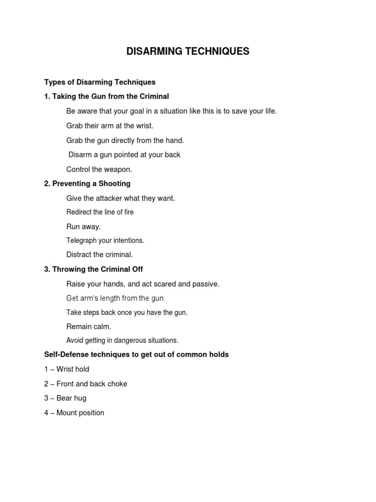Disarming Techniques | PDF