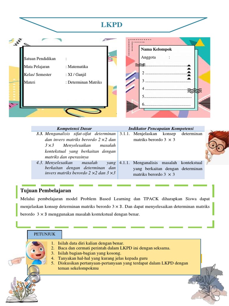 LKPD Determinan Matriks | PDF