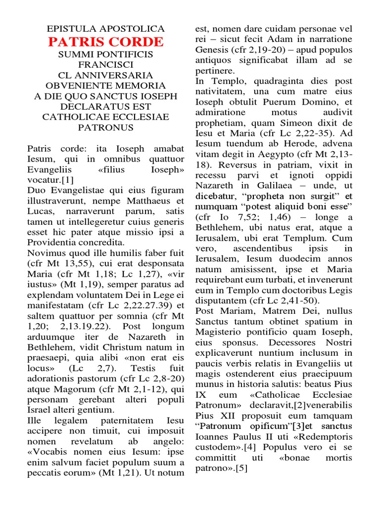 Patris Corde en Latin | PDF