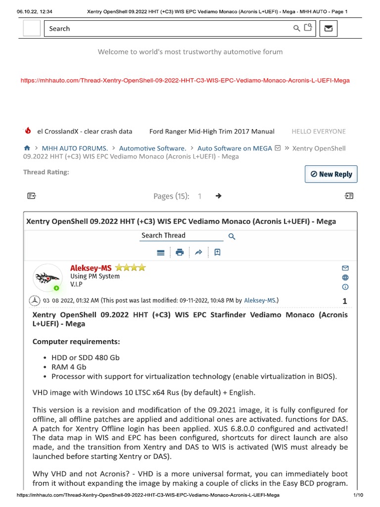 Xentry OpenShell 09.2022 HHT (+C3) WIS ... Nis L+UEFI) - Mega | PDF