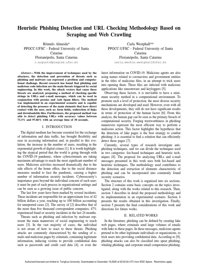 Phishing Detection Using Heuristic Based | PDF | Phishing | Malware