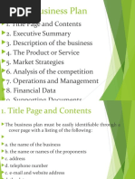 Business Plan Format PDF Guide | PDF | Business Plan | Business
