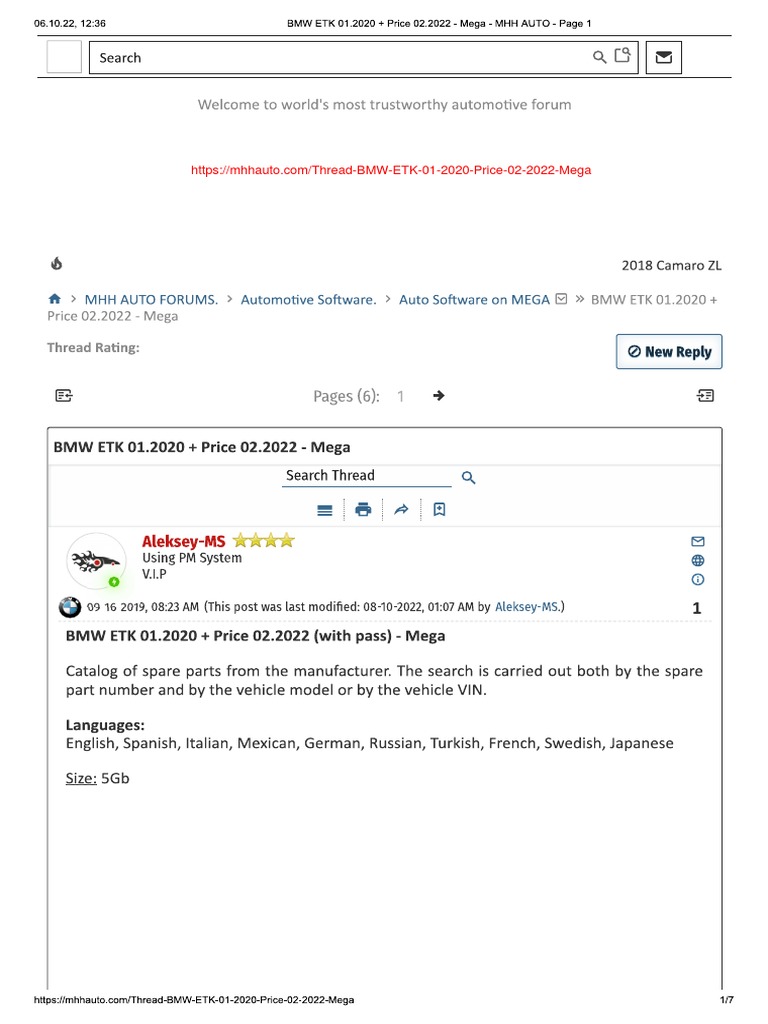 BMW ETK 01.2020 + Price 02.2022 - Mega | PDF