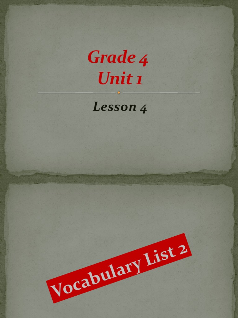 Vocabulary List 2 | PDF