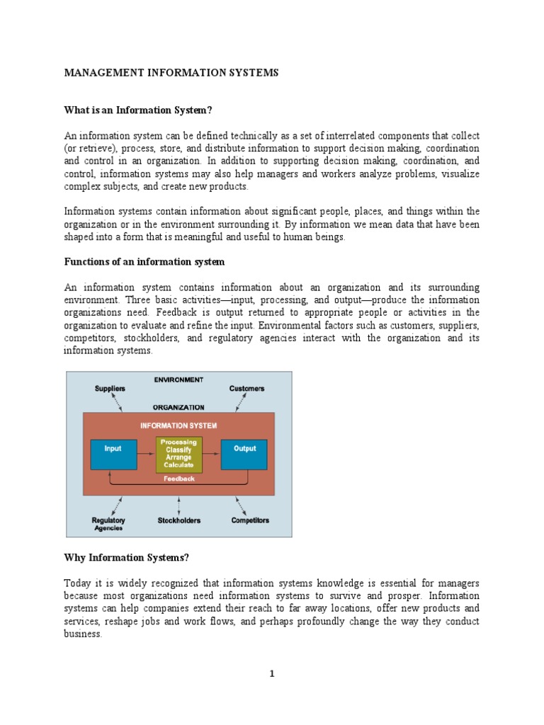 MANAGEMENT INFO SYSTEMS | PDF | Information System | Information