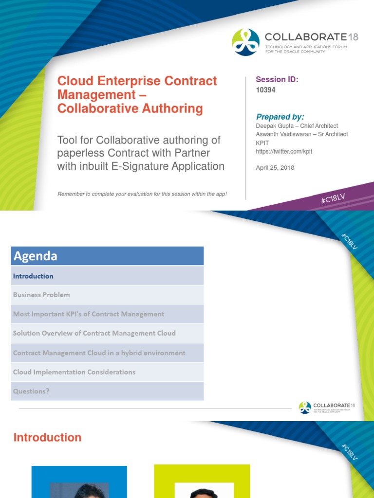 Cloud Enterprise Contract Management - Collaborative Authoring - PPT | Download Free PDF ...