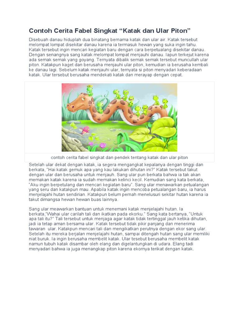 Contoh Cerita Fabel Singkat Pdf