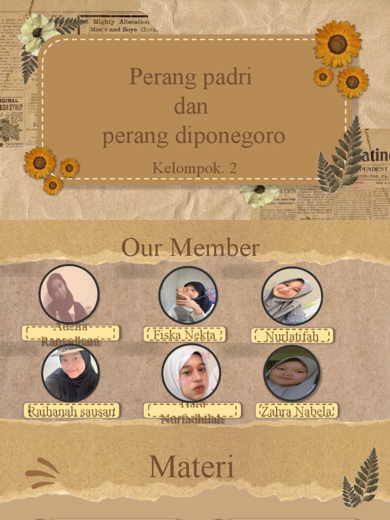 Perang Padri Dan Perang Diponegoro Kelompok 2 | PDF