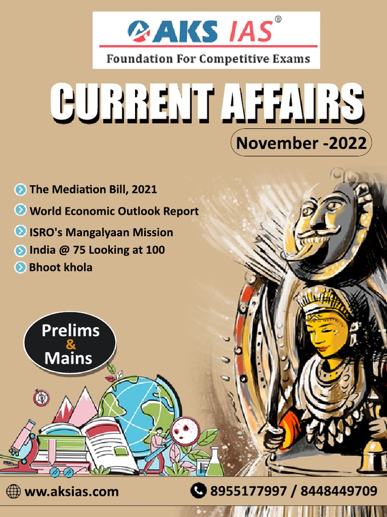 November 2022 Current Affairs - AKS IAS | PDF | Mediation | Committee