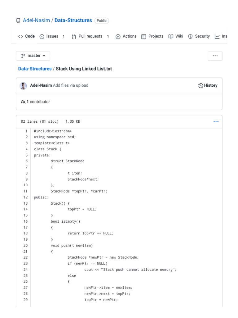 Data Structures Stack Linked List | PDF | Object Oriented Programming ... Data Structures Stack Linked List | PDF | Object Oriented Programming ...