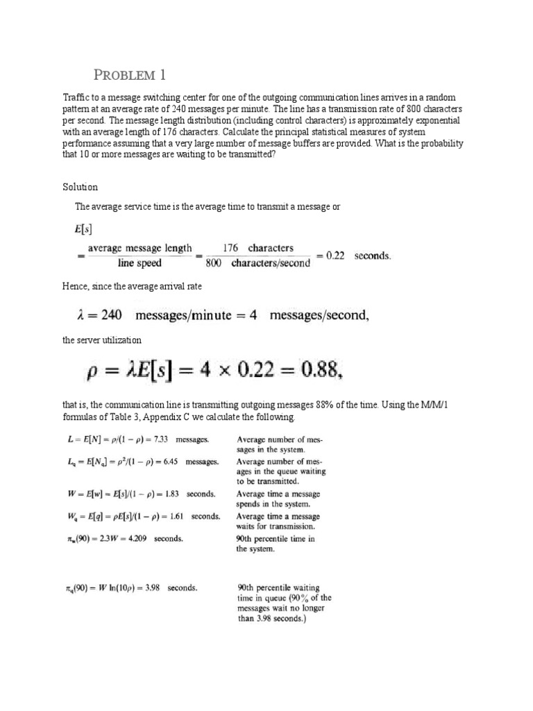 Queueing System Performance Analysis | PDF | Percentile | Probability ...
