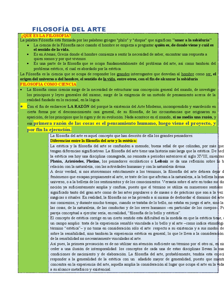 Filosofía Del Arte | PDF
