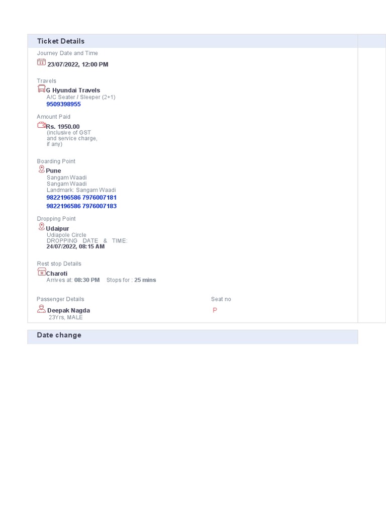 Document 2 | PDF | Ticket (Admission) | Bus