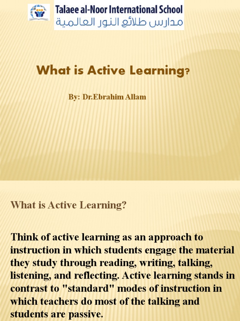 Active Learning | PDF | Learning | Lecture