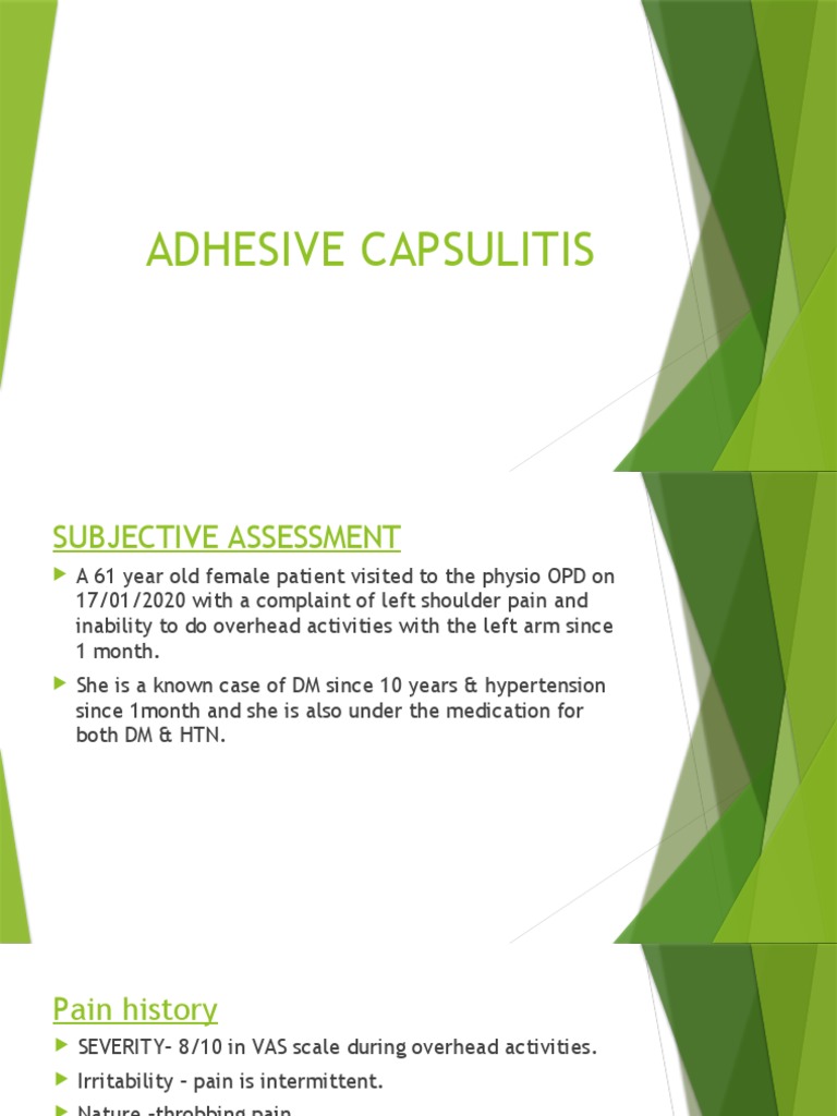 PA Shoulder Case Presentation | PDF | Shoulder | Anatomical Terms Of Motion