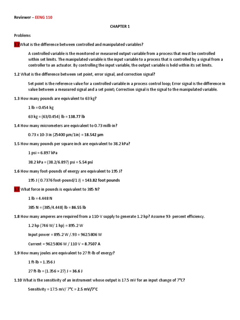 Reviewer EENG 110 | PDF