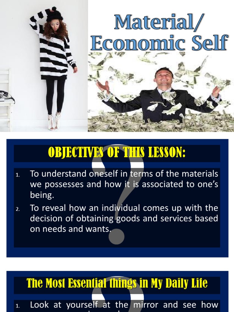 Lesson 6. Material Self | PDF | Identity (Social Science) | Self
