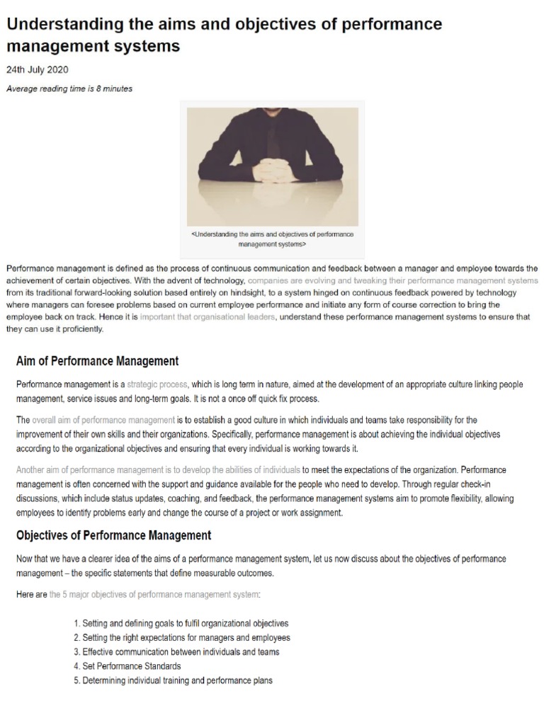 Performance Management | PDF | Performance Appraisal | Goal