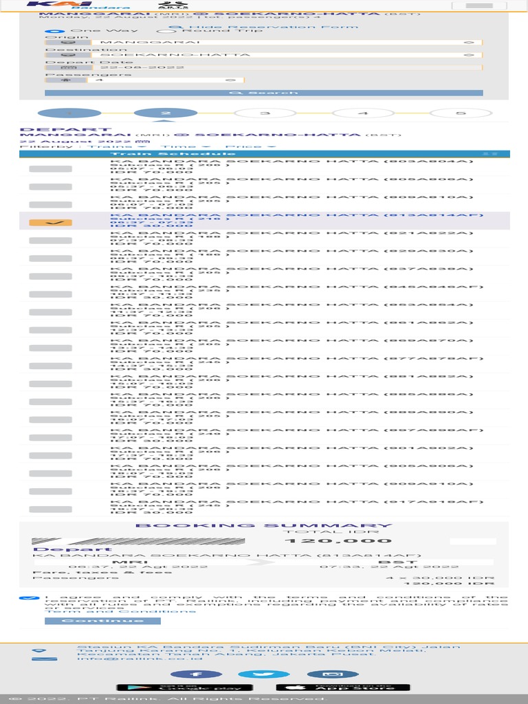 Railink - Reservation | PDF | Indonesia