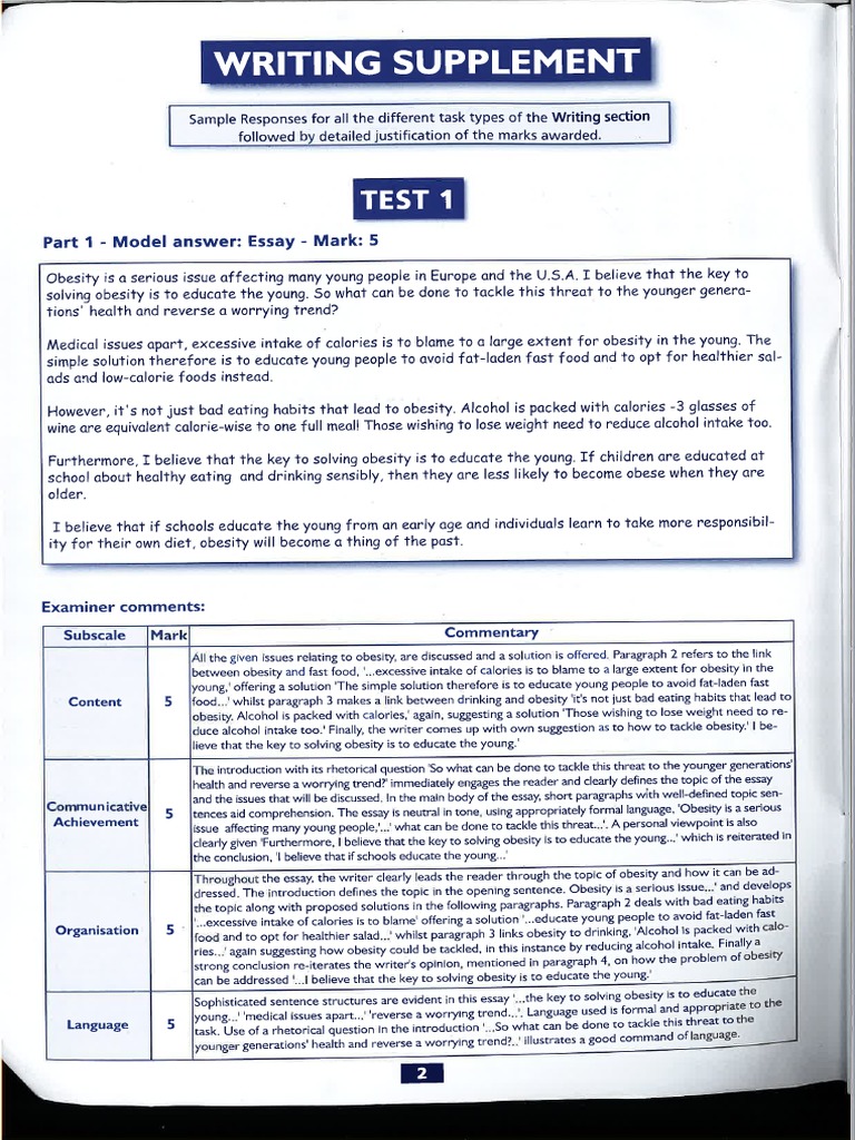 Tests FCE - Writing Supplement | PDF