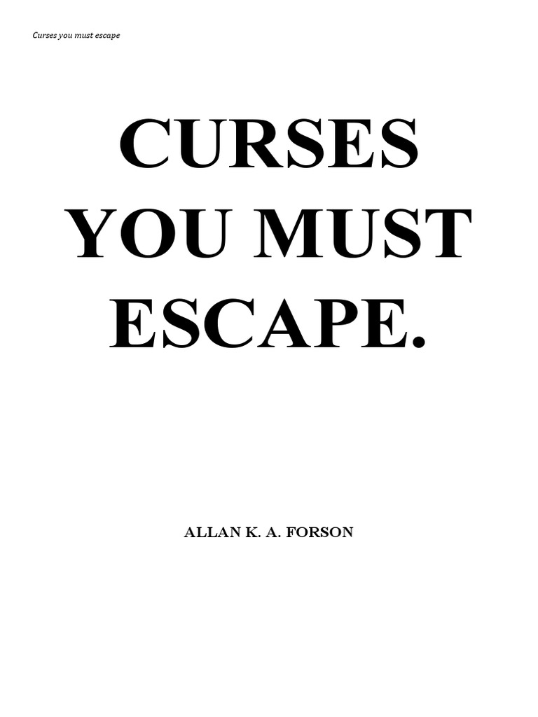 Curses You Must Escape 2final | PDF | Miriam | Idolatry