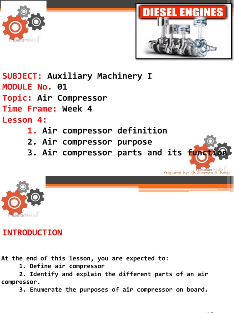 Air Compressor Basics for Students | PDF | Piston | Engines