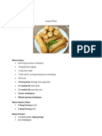 Resep Lumpia Beef Lumer Sederhana | PDF