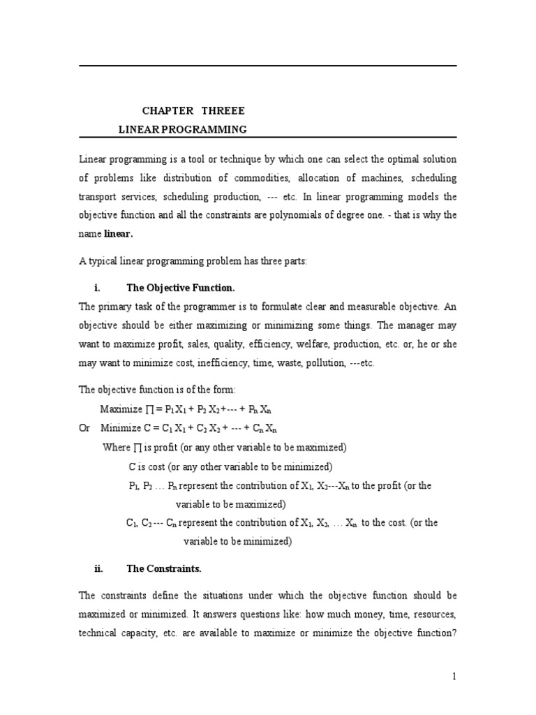 Linaer Programming Noted | PDF | Mathematical Optimization | Linear Programming