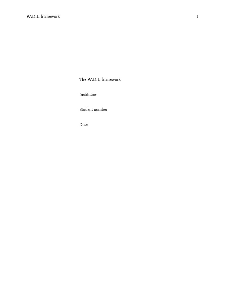 Padil Framework Edited Pdf
